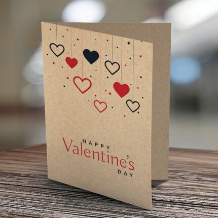 Kraft Flat Greeting Card Printing | Eco-Friendly Brown Paper | PrintMagic